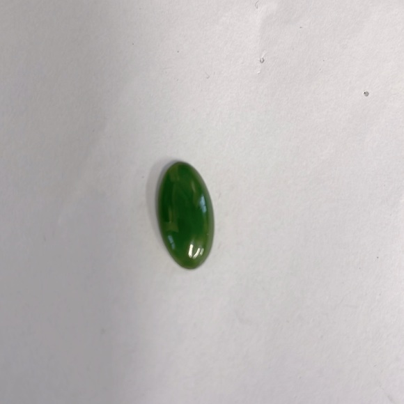 Jewelry | Genuine Oval Jade Stone In Mint Condition Aprox 34 Vivid Dark ...